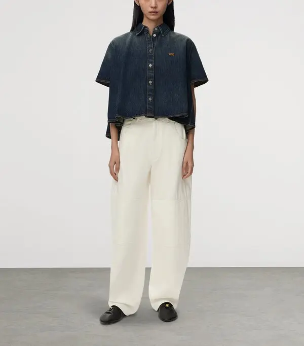 Loewe Denim Trapeze Short-sleeve Shirt