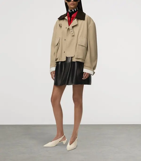 Loewe Cotton-suede Cropped Parka