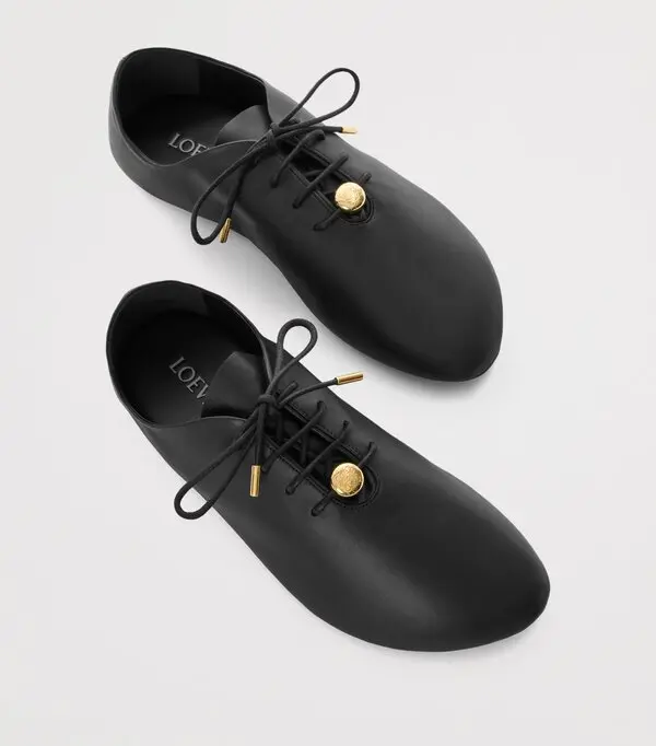 Loewe Leather Pebble Soft Lace-up Shoes