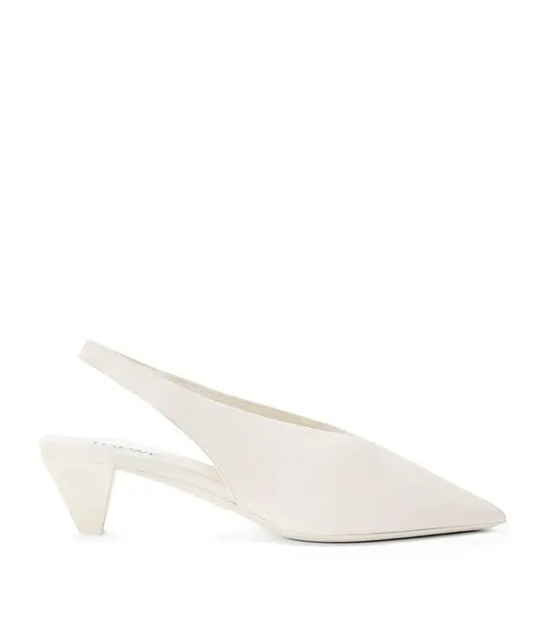Loewe Lambskin Origami Cubic Slingback Pumps 45
