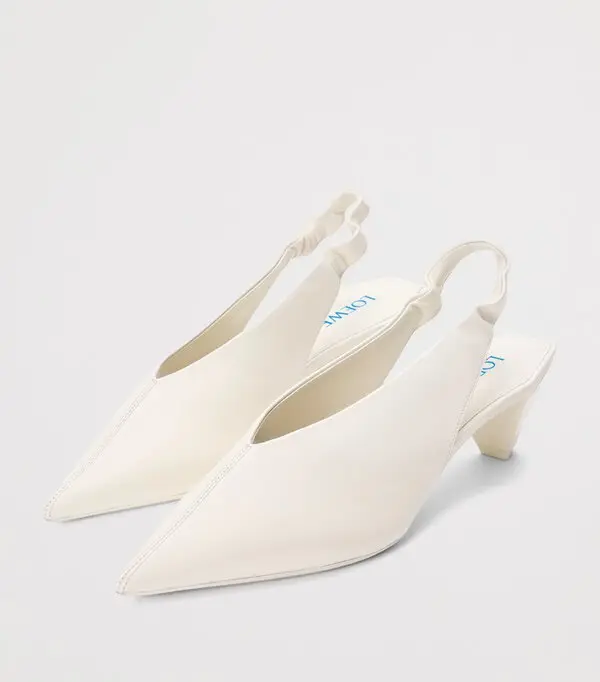 Loewe Lambskin Origami Cubic Slingback Pumps 45