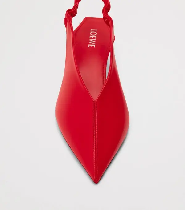 Loewe Lambskin Origami Cubic Slingback Pumps 45