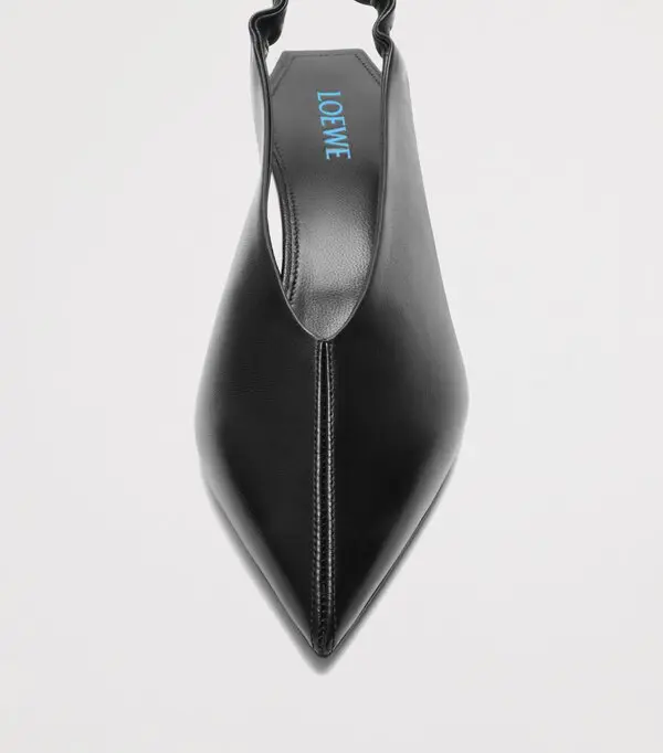 Loewe Lambskin Origami Cubic Slingback Pumps 45