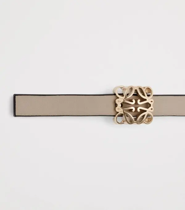 Loewe Leather Reversible Anagram Bombé Belt