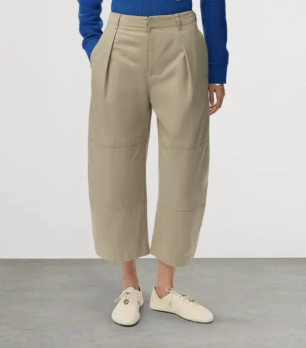Loewe Cotton Utility Cropped Trousers