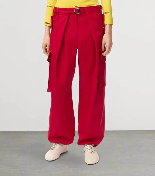 Loewe Cotton-silk Cargo Trousers