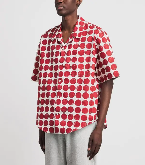 AMI Paris Polka-dot Boxy Short-sleeve Shirt
