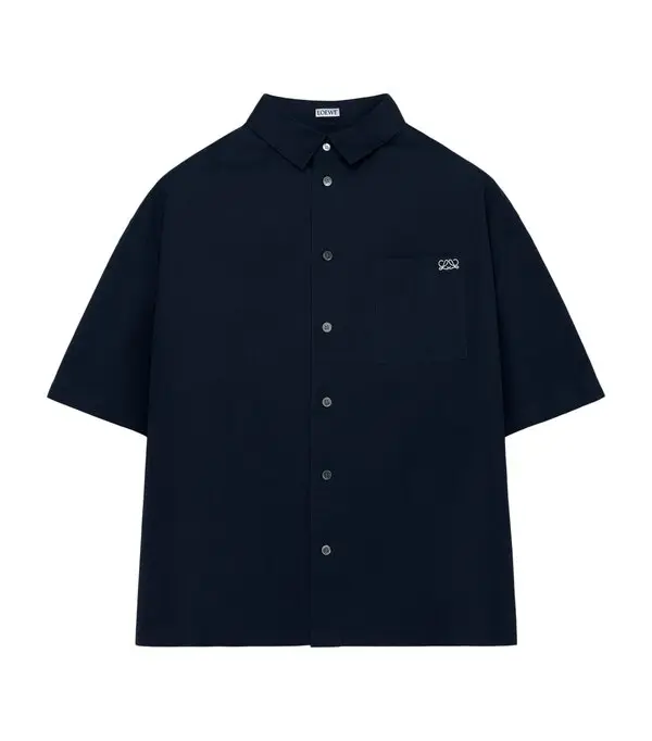 Loewe Anagram Short-sleeve Shirt - Navy