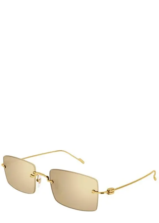Cartier 18ct Rectangle-frame Sunglasses - Gold