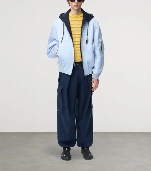 Loewe Cotton Pleated Cargo Trousers