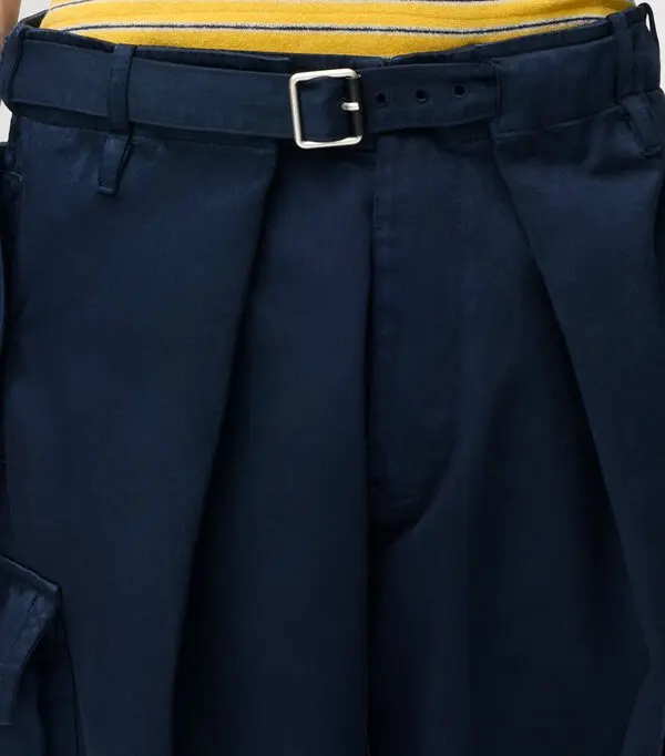 Loewe Cotton Pleated Cargo Trousers