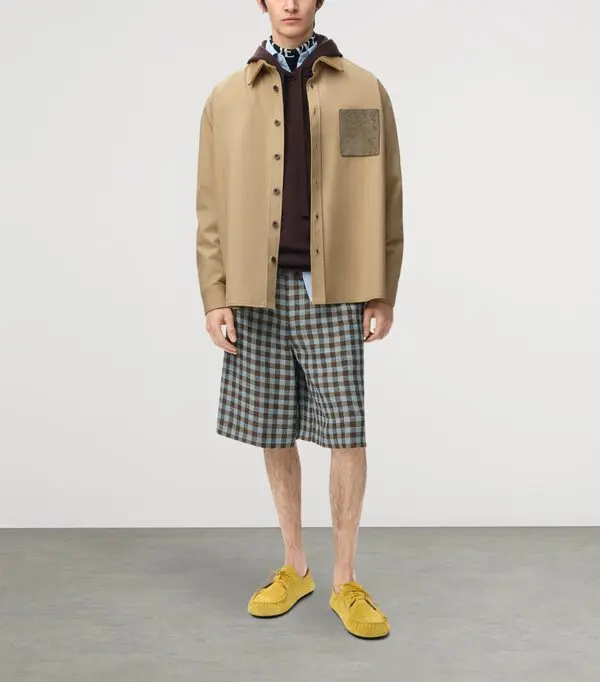 Loewe Leather-trim Overshirt