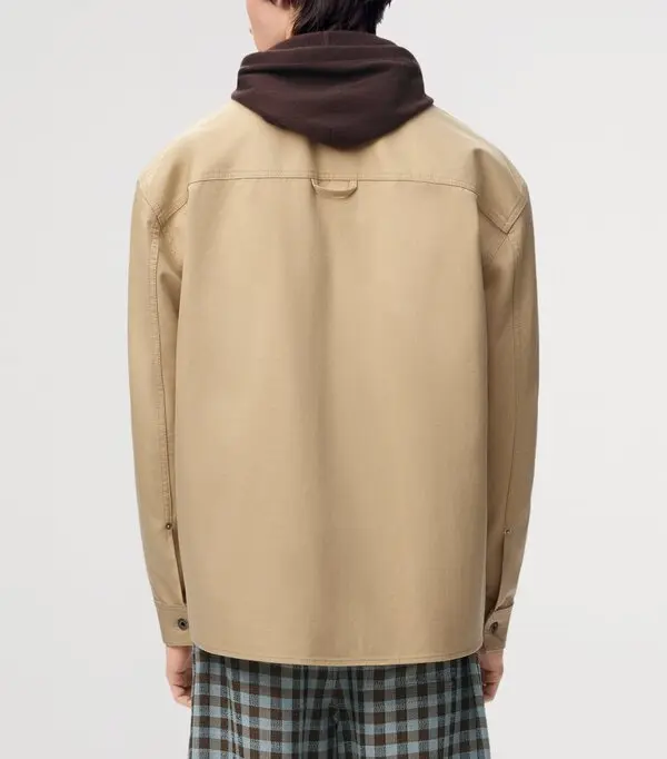 Loewe Leather-trim Overshirt