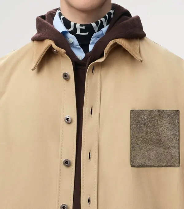 Loewe Leather-trim Overshirt