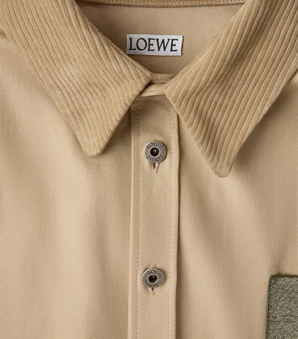 Loewe Leather-trim Overshirt