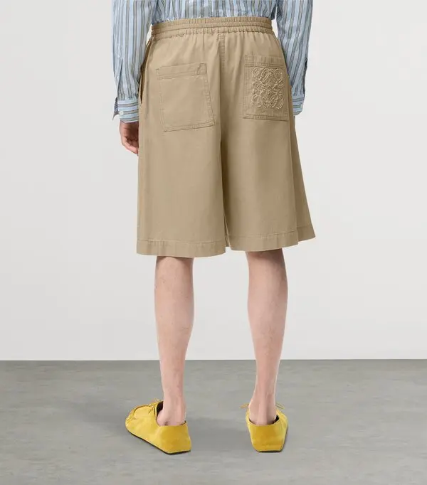 Loewe Cotton Logo-pocket Shorts