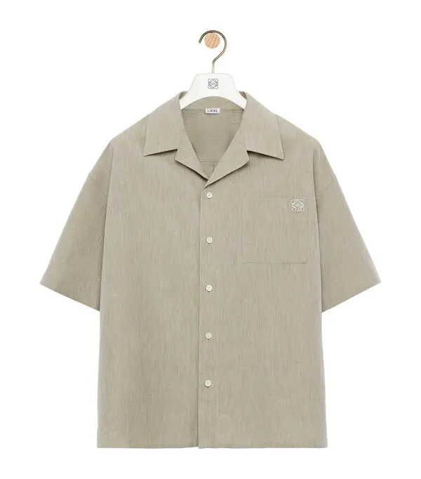 Loewe Wool-blend Anagram Shirt - Beige