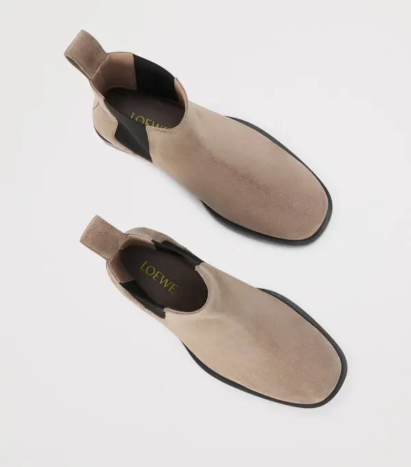 Loewe Suede Bobine Chelsea Ankle Boots