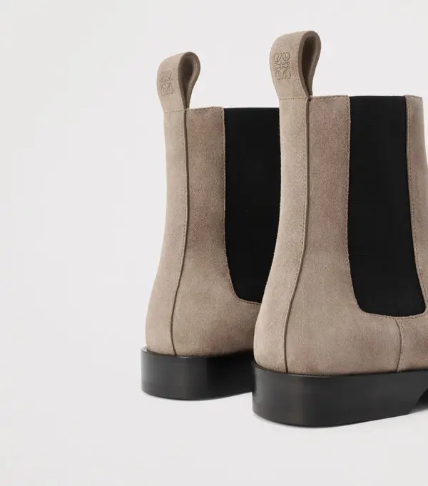 Loewe Suede Bobine Chelsea Ankle Boots