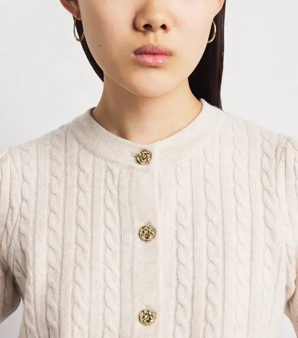 Sandro Wool-cashmere Denim-collar Cardigan