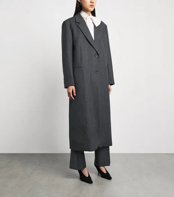 Sandro Wool Rhinestone Long Coat