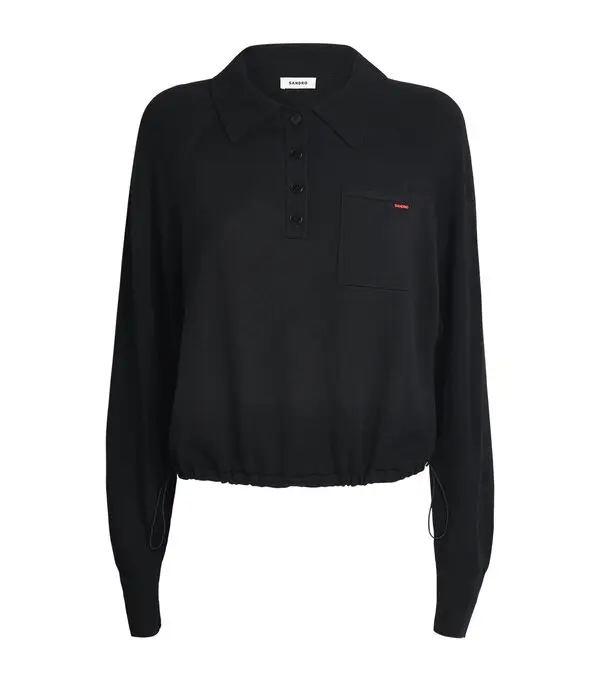 Sandro Wool-blend Polo Sweater