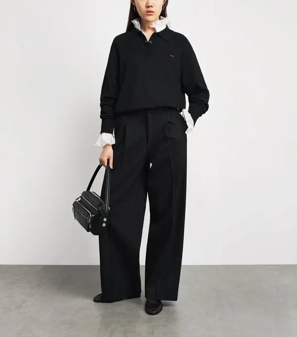 Sandro Wool-blend Polo Sweater