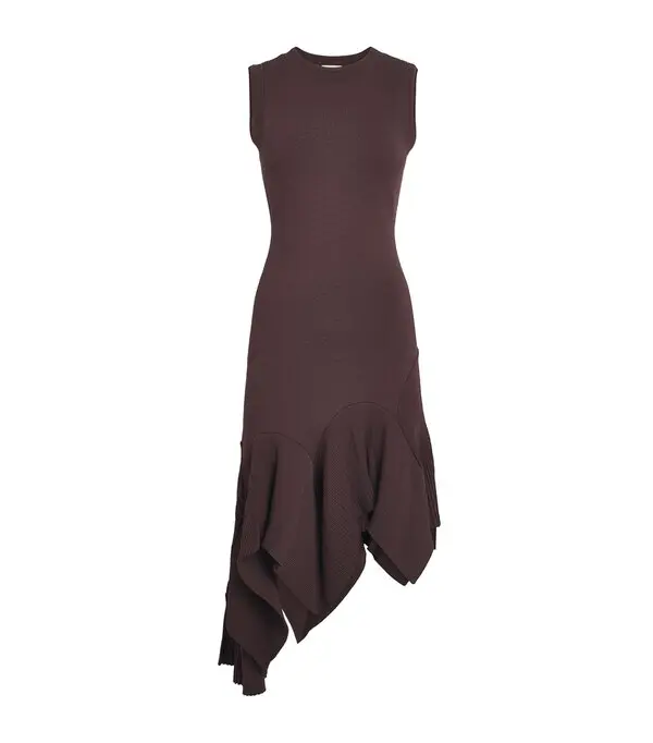 Sandro Knitted Asymmetric Mini Dress