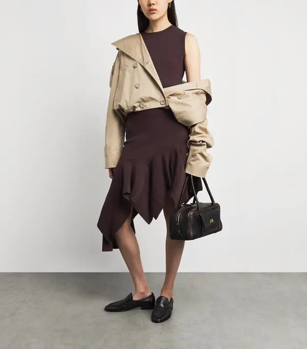 Sandro Knitted Asymmetric Mini Dress
