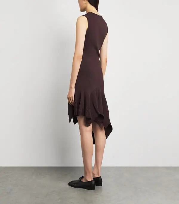 Sandro Knitted Asymmetric Mini Dress
