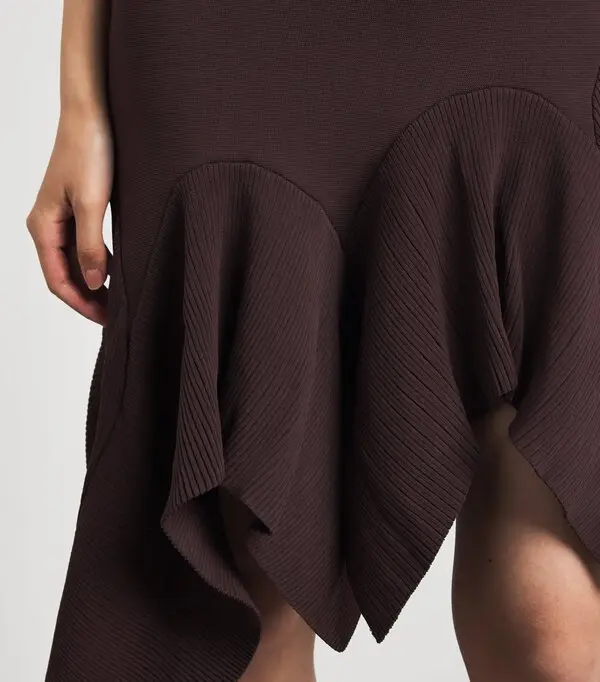 Sandro Knitted Asymmetric Mini Dress