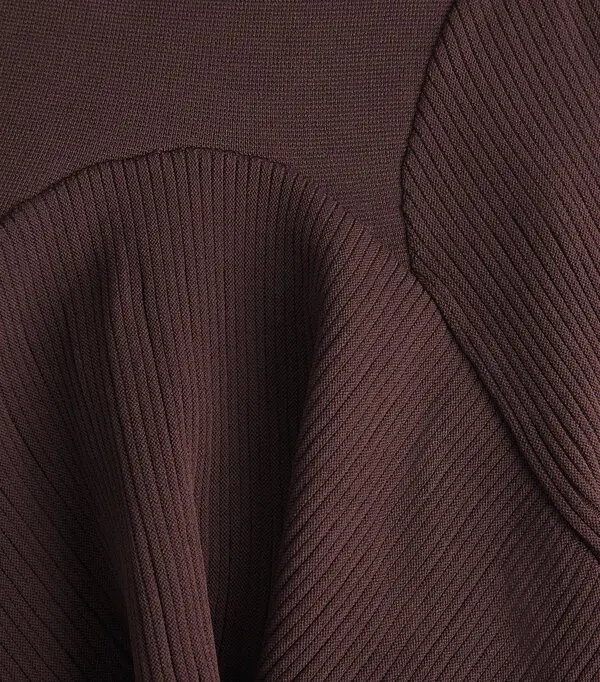 Sandro Knitted Asymmetric Mini Dress