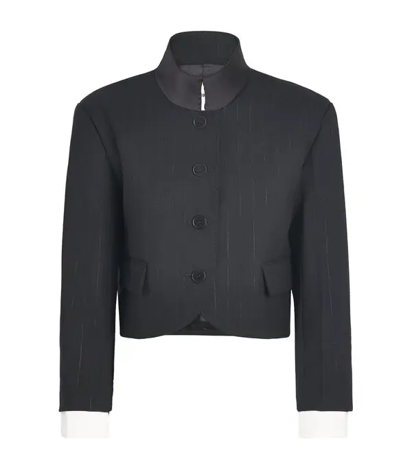 Sandro Stripe Cropped Blazer