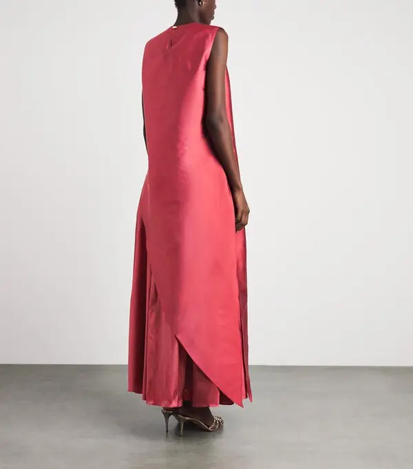 ABADIA Satin Asymmetric Longline Top