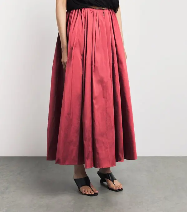 ABADIA Elodie Pleated Midi Skirt