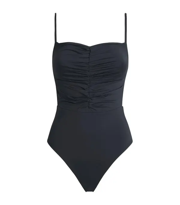 MORE NOIR Ruched Blair Swimsuit - Black