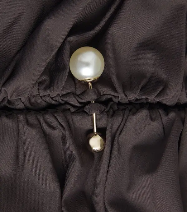 MORE NOIR Embellished Presley Strapless Swimsuit