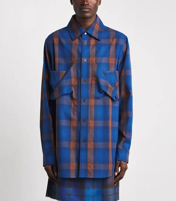 VIVIENNE WESTWOOD Cotton Flannel Check Achilles Overshirt