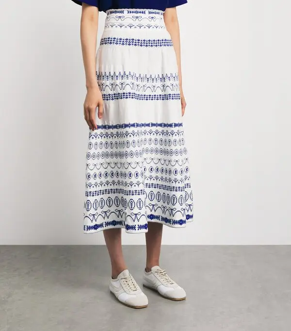 Molli Jacquard-knit Midi Skirt