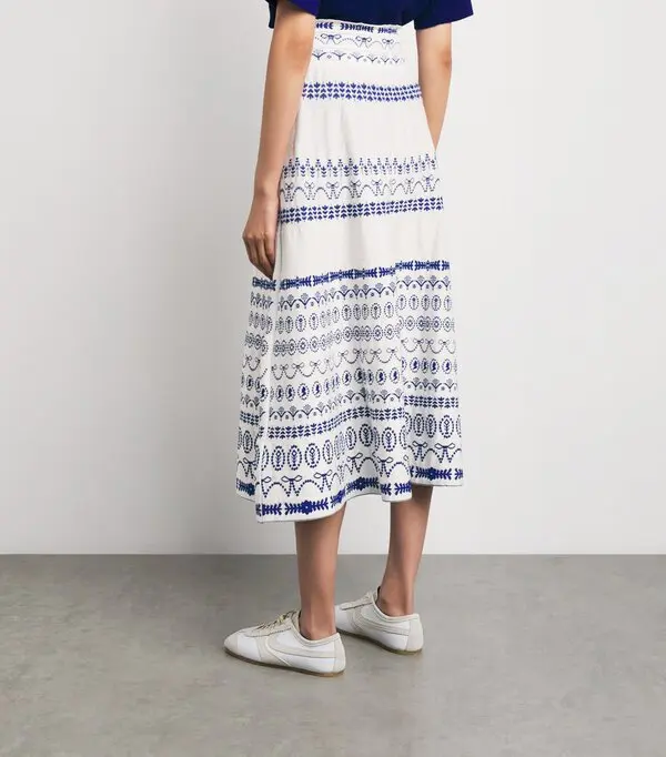 Molli Jacquard-knit Midi Skirt