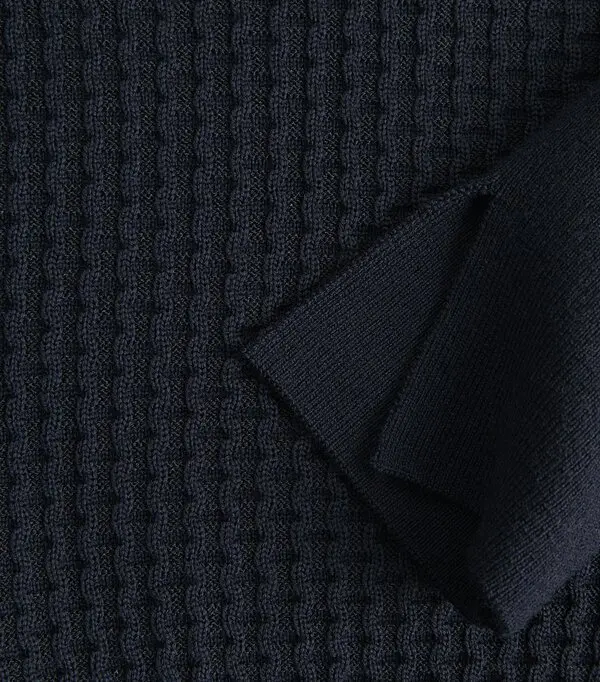 Molli Virgin Wool Blend Wicker-stitch Crew Neck Sweater