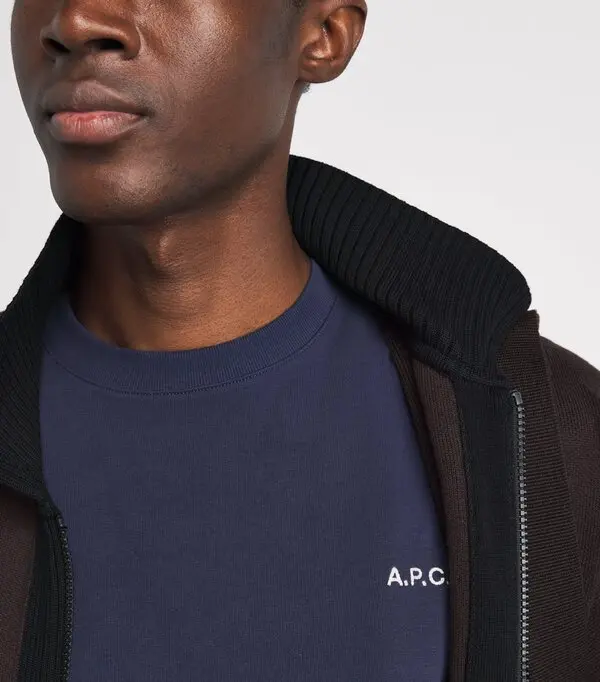 A.p.c. Cotton Logo Oliver T-shirt
