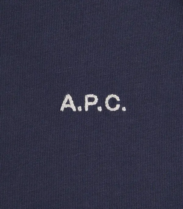 A.p.c. Cotton Logo Oliver T-shirt - Blue