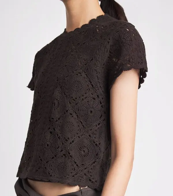ME+EM Framed Crochet T-shirt