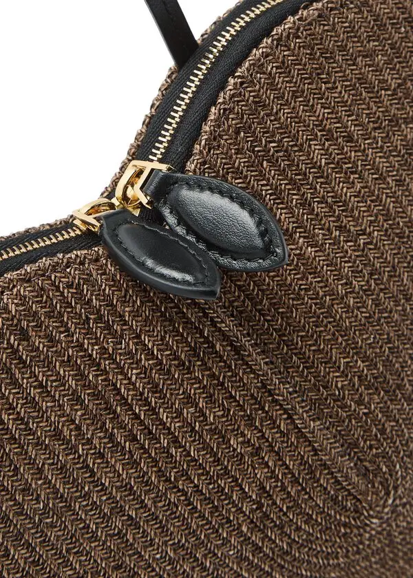 Alaïa Le Coeur Woven Cross-body Bag - Brown