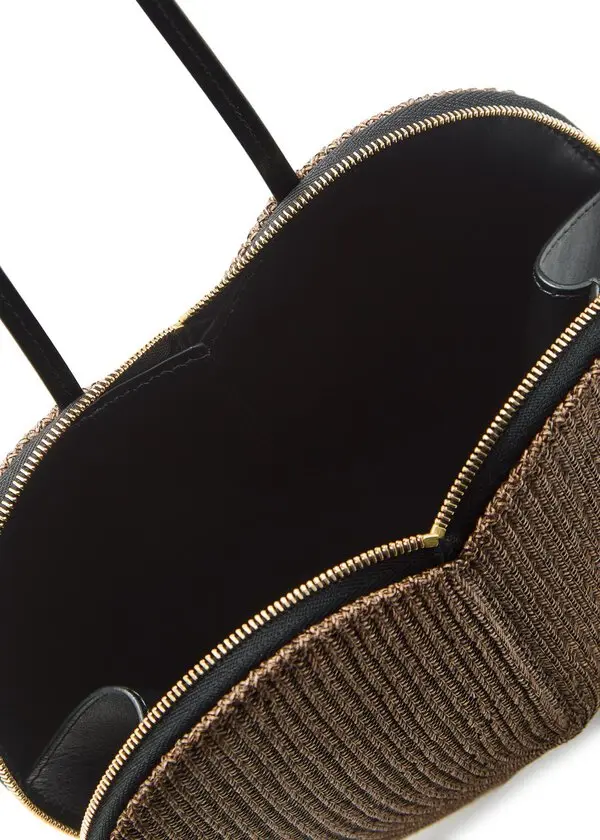 Alaïa Le Coeur Woven Cross-body Bag - Brown