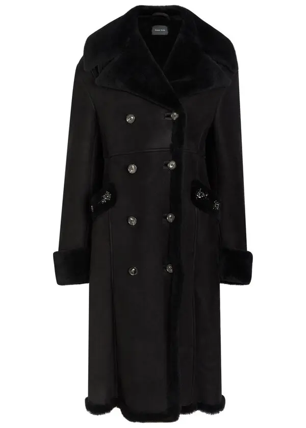 Simone Rocha Double-breasted Shearling Coat