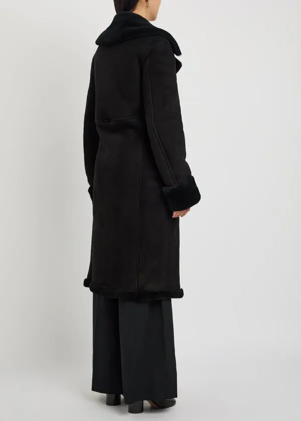 Simone Rocha Double-breasted Shearling Coat