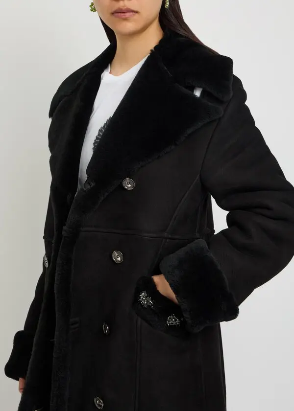 Simone Rocha Double-breasted Shearling Coat