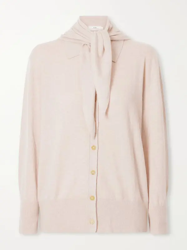 Arch4 Scarf-detailed Cashmere Sweater - Neutrals